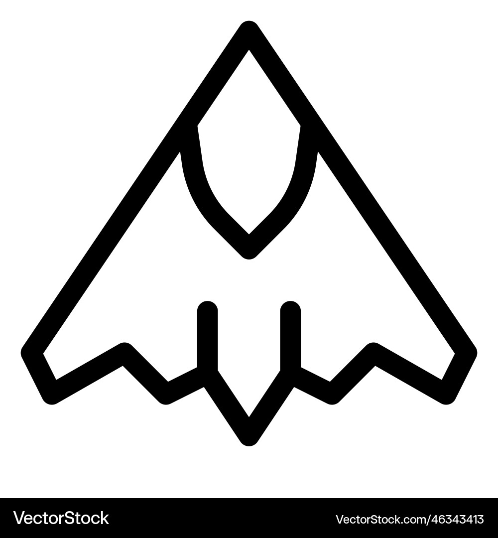 Closeup of b-2 stealth bomber Royalty Free Vector Image