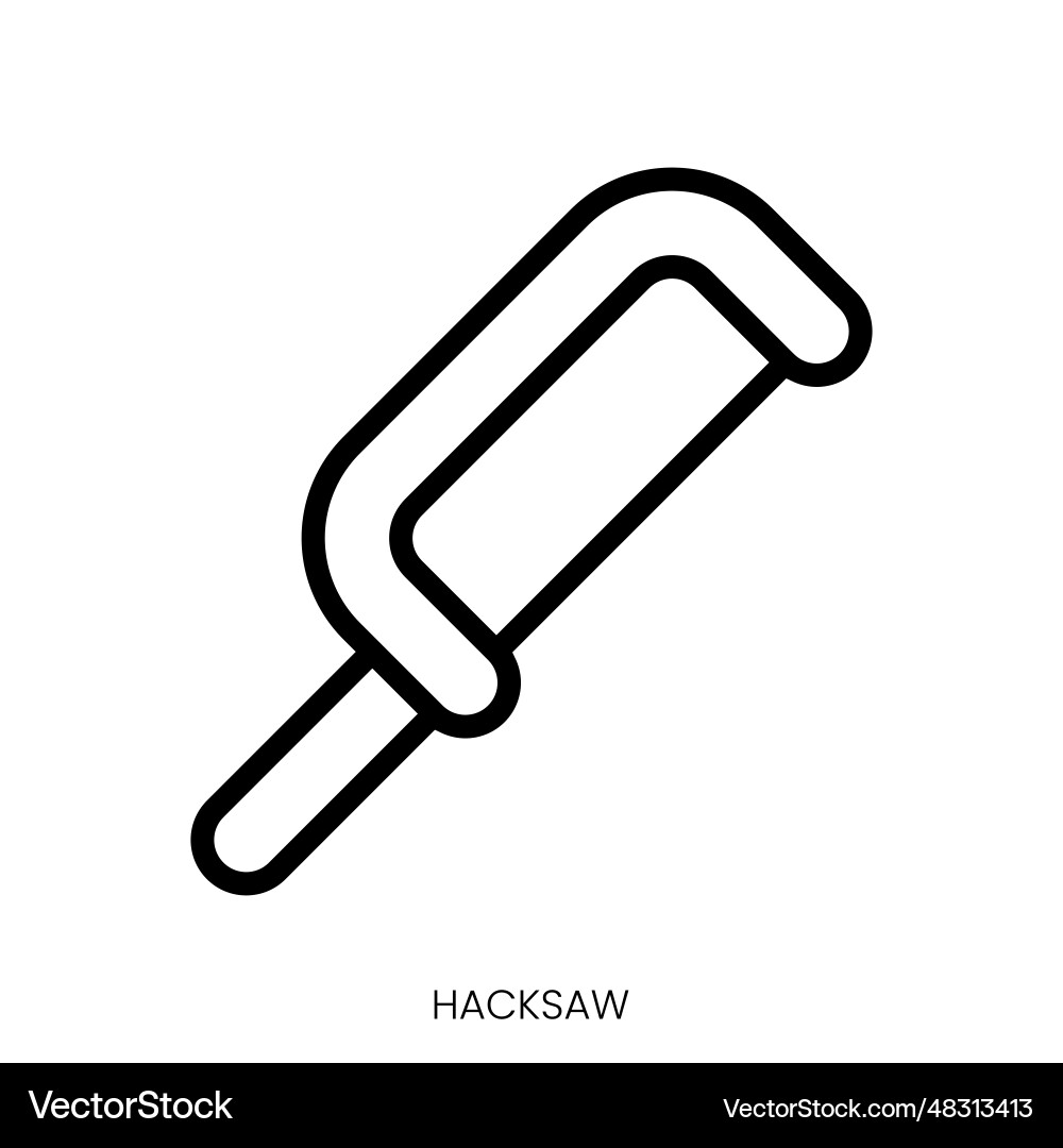 Hacksaw icon line art style design isolated Vector Image