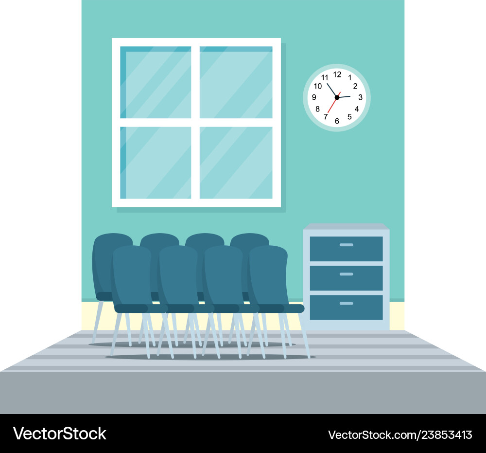 Hospital waiting room scene Royalty Free Vector Image