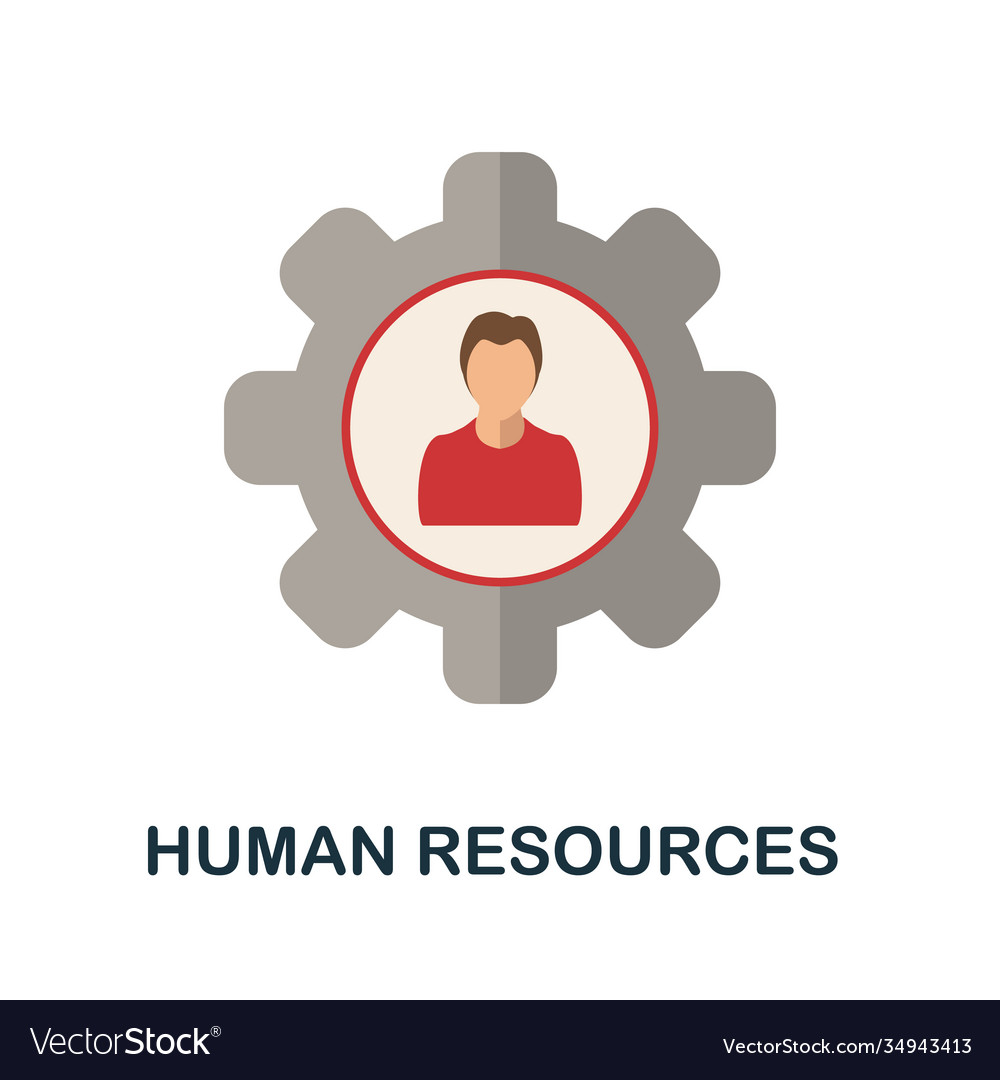 Human resources icon monochrome simple Royalty Free Vector