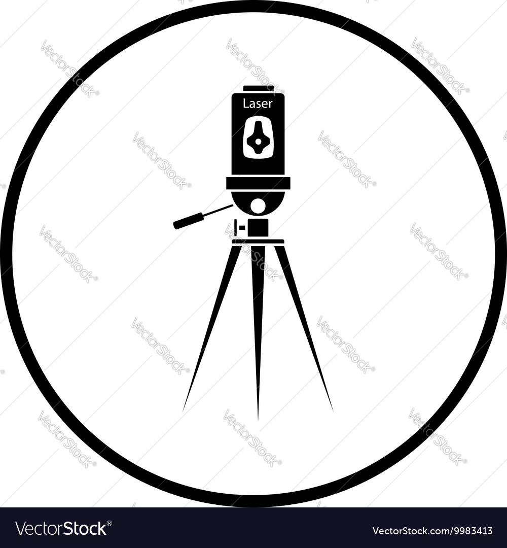 Laser level tool icon Royalty Free Vector Image