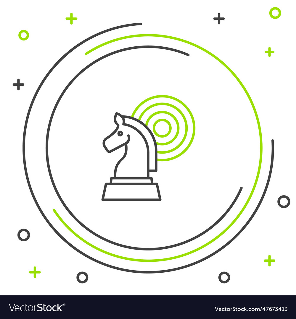 Line chess icon isolated on white background Vector Image