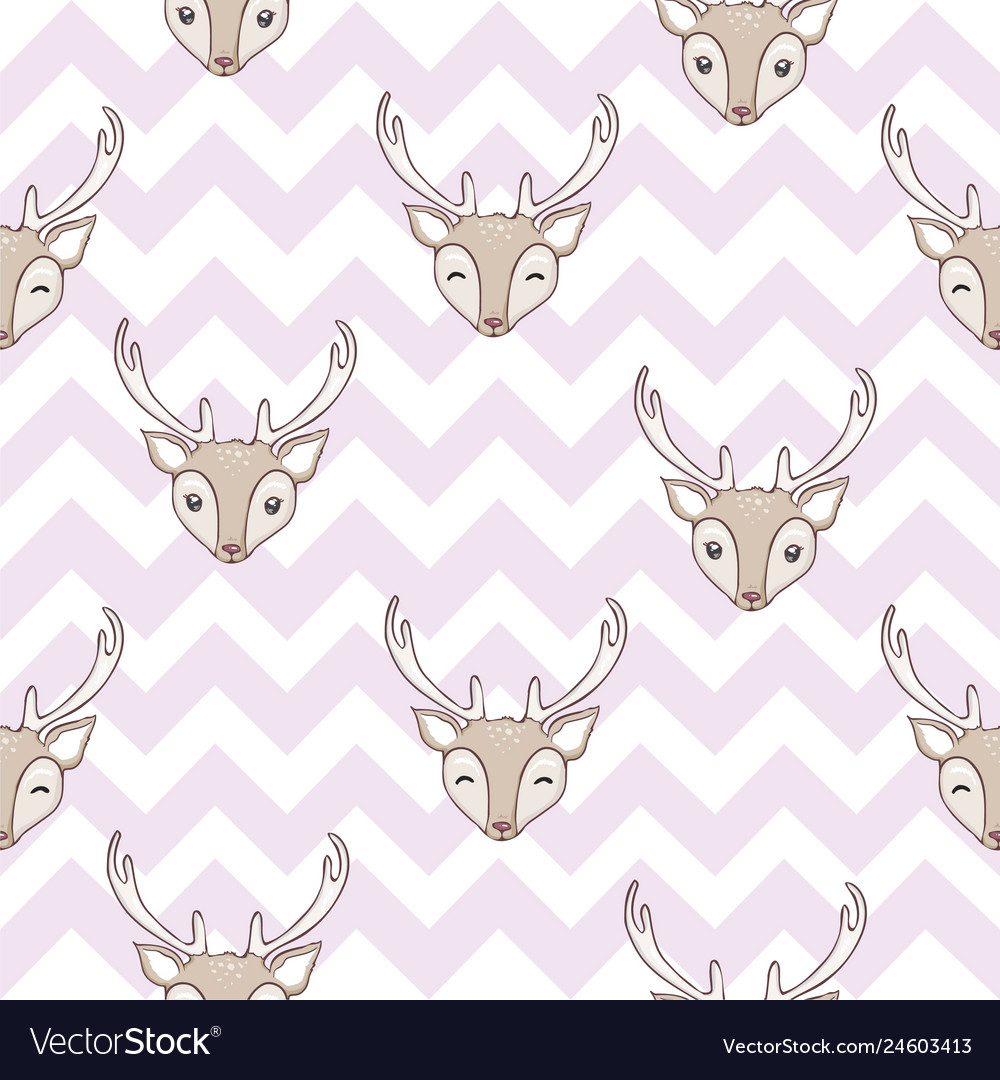 Seamless deer pattern Royalty Free Vector Image