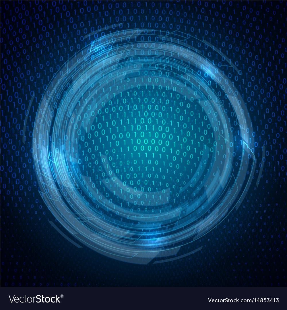 Techno binary code background Royalty Free Vector Image