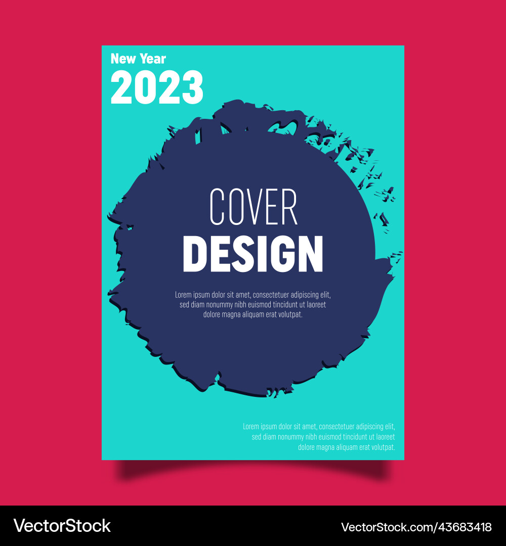 Book cover design template for new year Royalty Free Vector