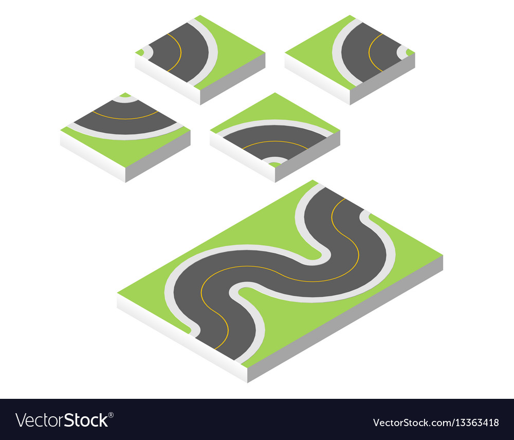 Isometric road eps 10 Royalty Free Vector Image Isometric road eps 10 Royalty Free Vector Image