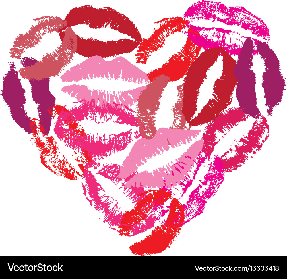 Lip heart Royalty Free Vector Image - VectorStock