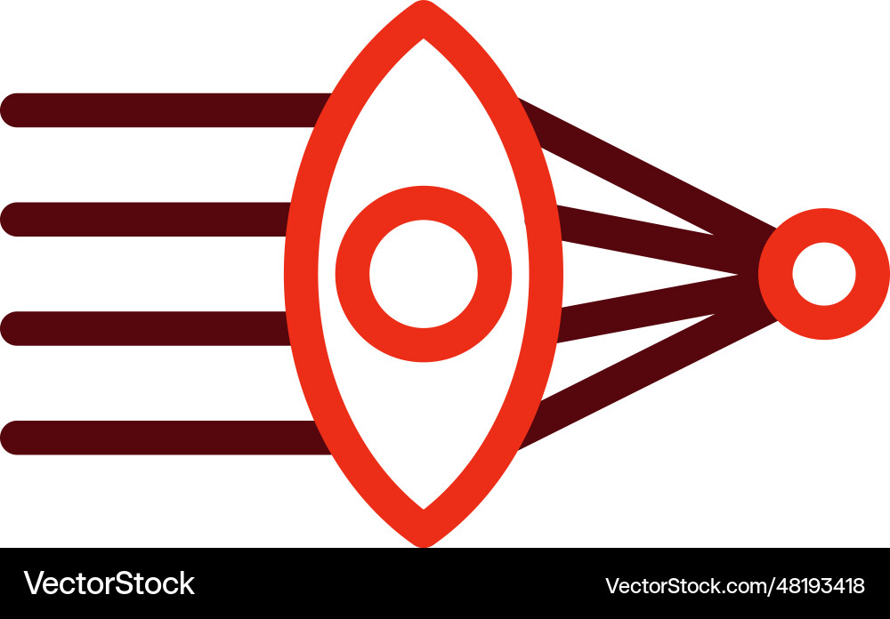 Optics glyph two color icon for personal Vector Image