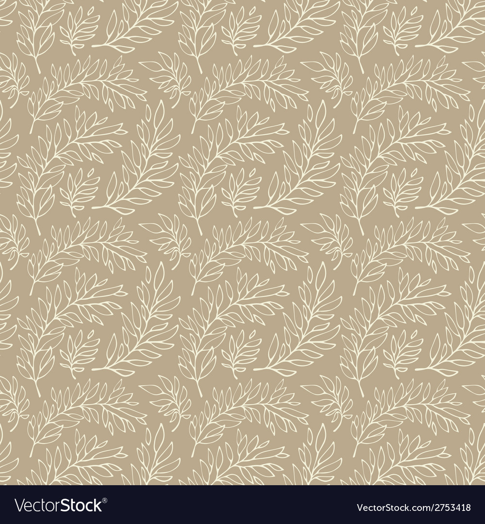 Seamless pattern decorative branches Royalty Free Vector