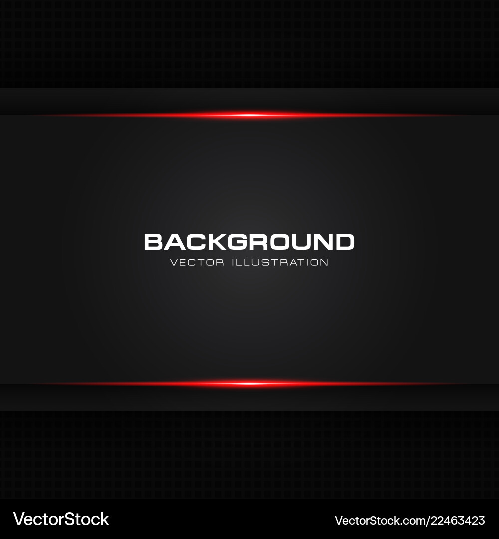 Abstract metallic red shiny color black frame Vector Image