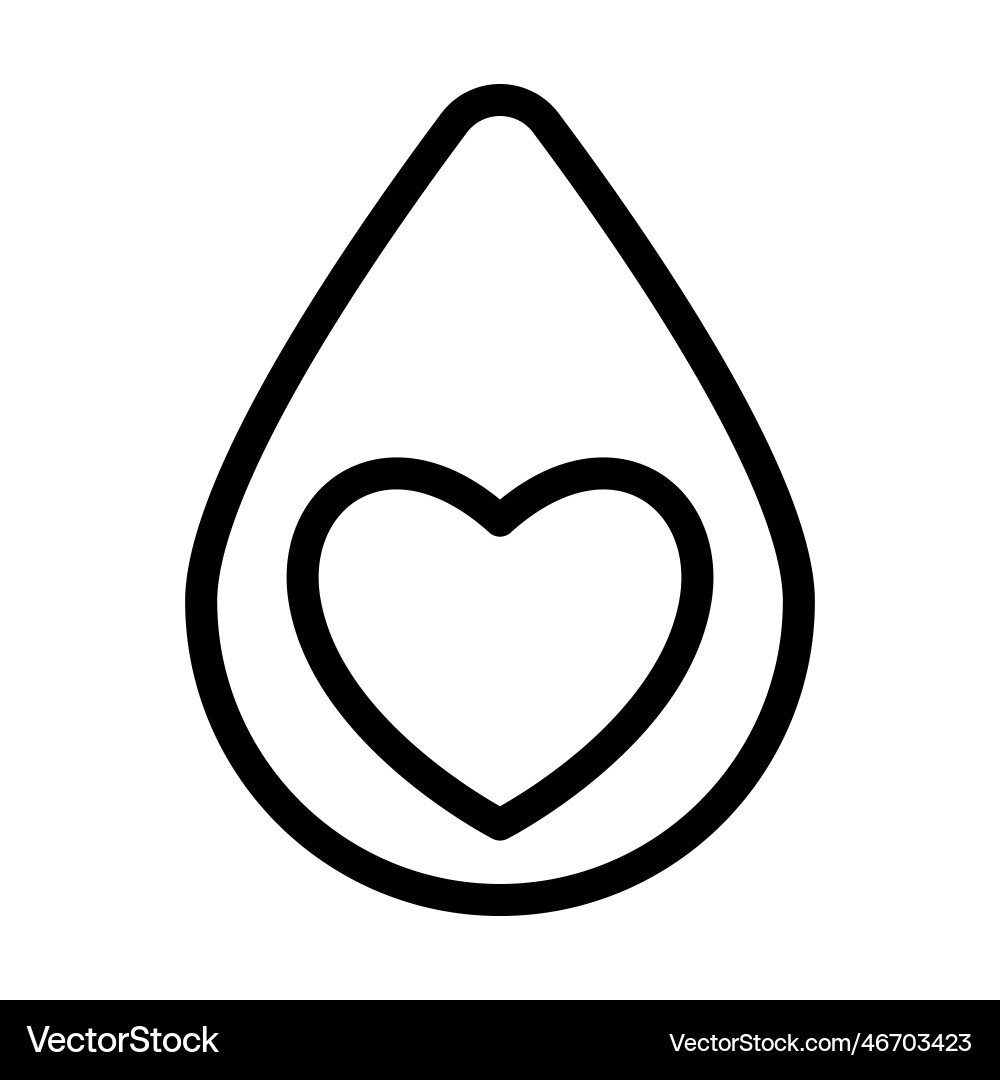 Blood donation thick line icon for personal Vector Image