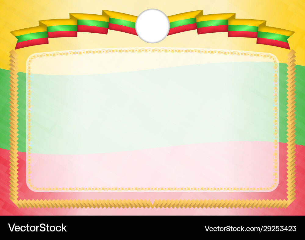 Border made with myanmar national flag Royalty Free Vector