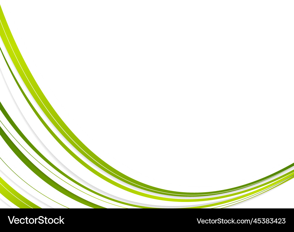 Green and white corporate wavy abstract background