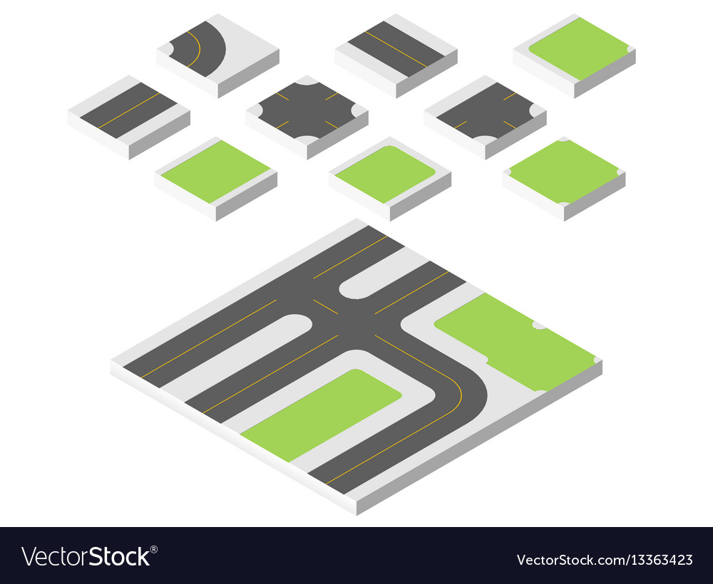 Isometric road eps 10 Royalty Free Vector Image Isometric road eps 10 Royalty Free Vector Image
