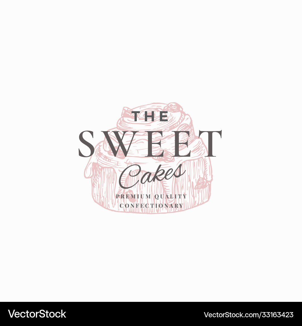 Premium quality confectionary abstract sign Vector Image