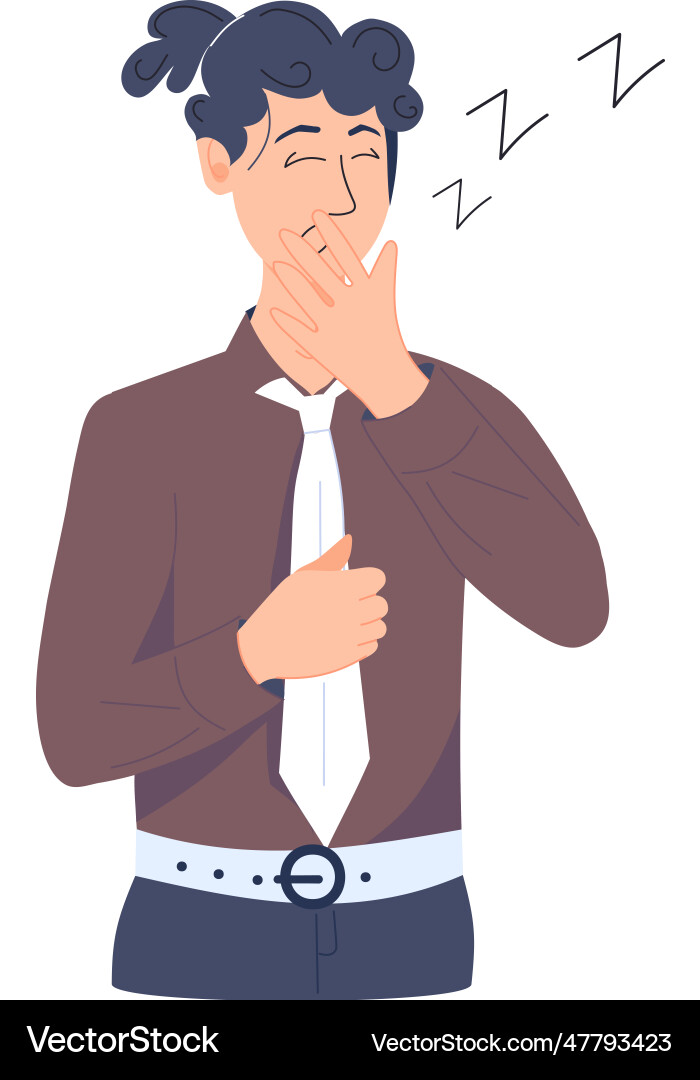 Sleepy worker Royalty Free Vector Image - VectorStock