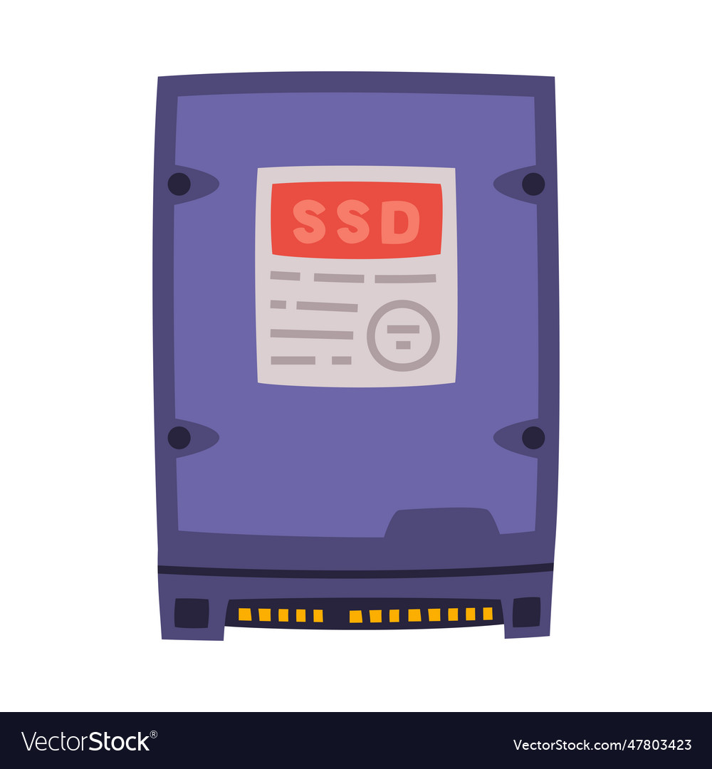 Solid-state drive as personal computer accessory Vector Image