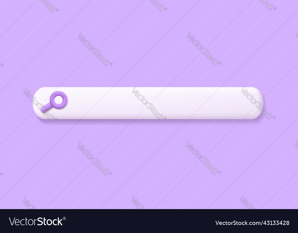 3d search bar icon button for web Royalty Free Vector Image