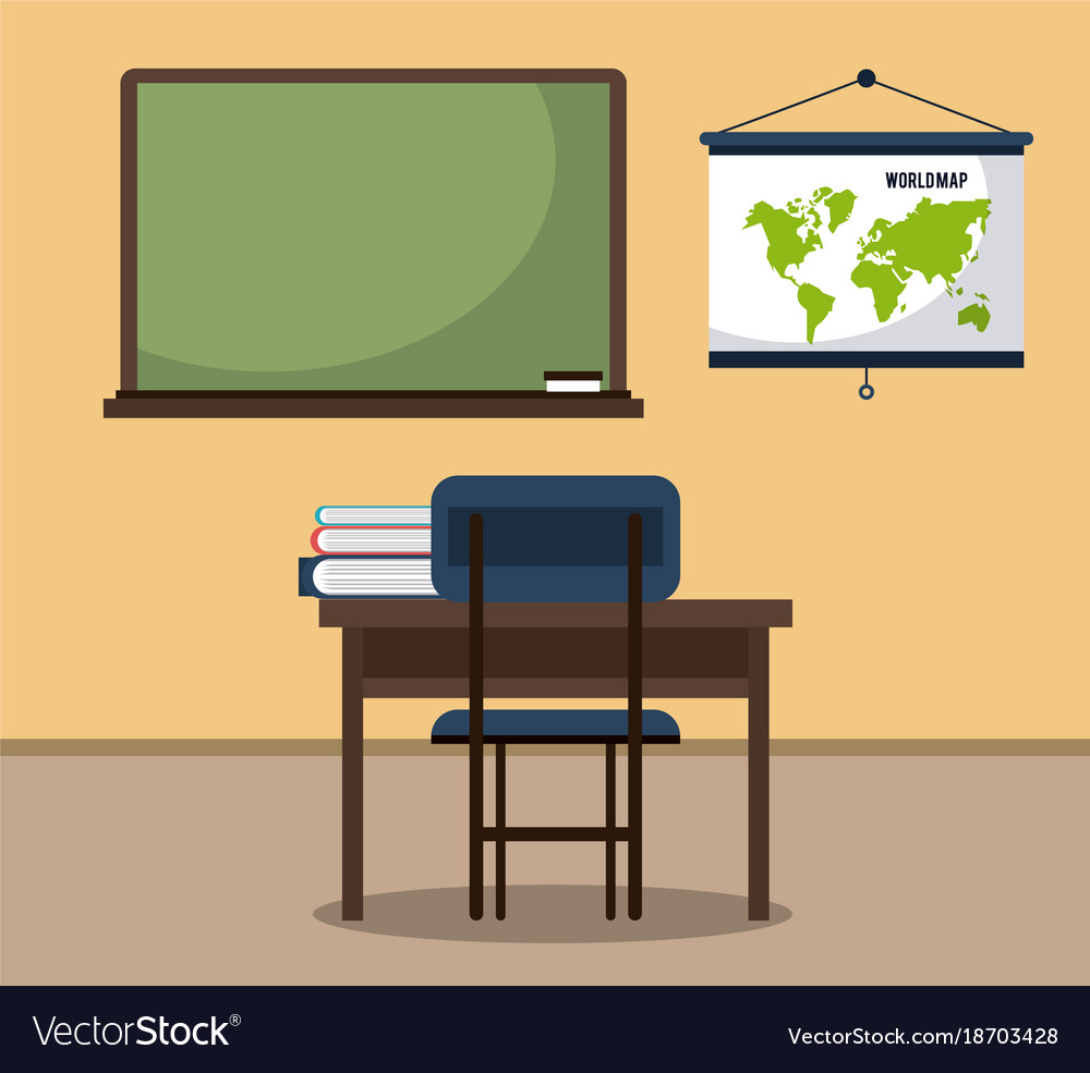 Classroom elements design Royalty Free Vector Image