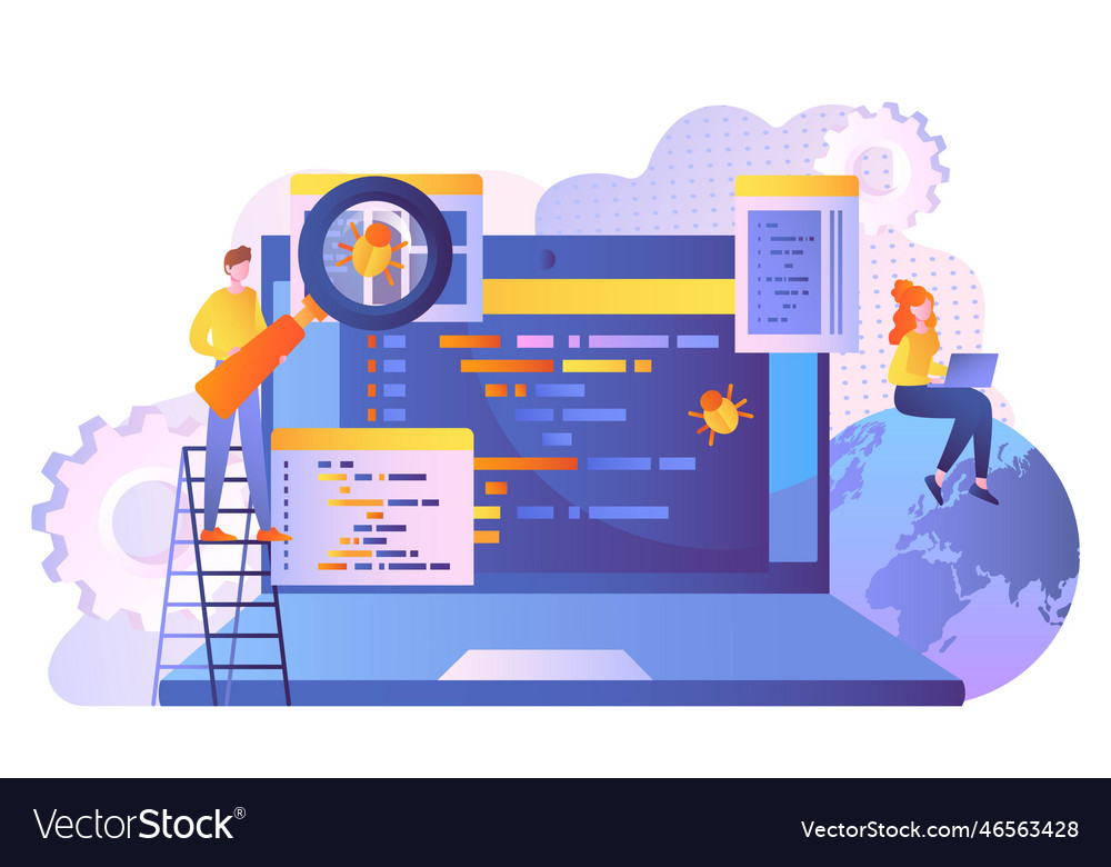 Code verification concept Royalty Free Vector Image