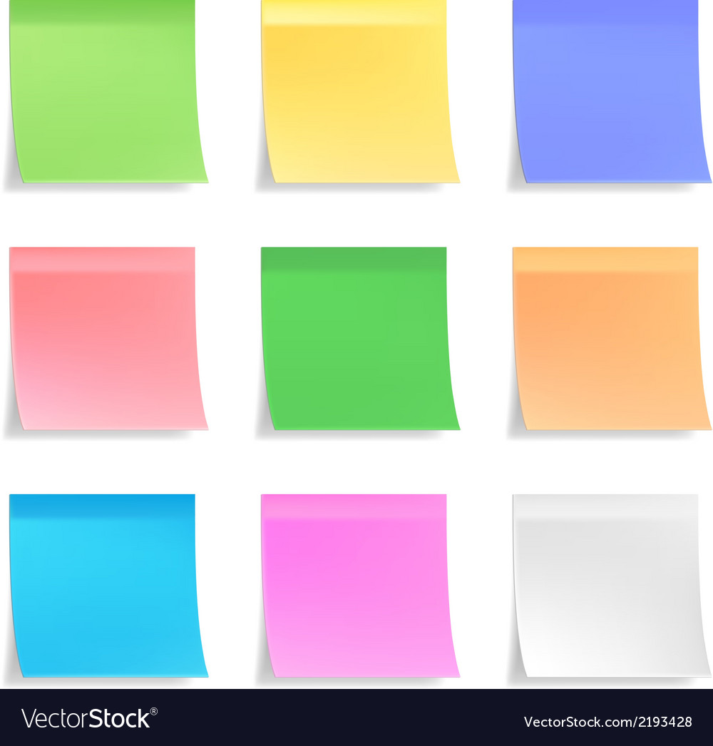 Collection sticky notes Royalty Free Vector Image
