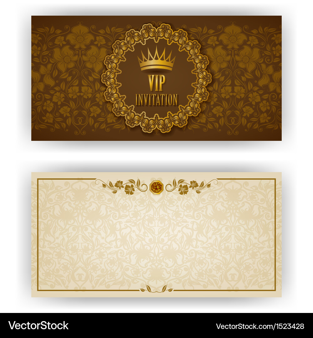 Elegant template for vip luxury invitation Vector Image