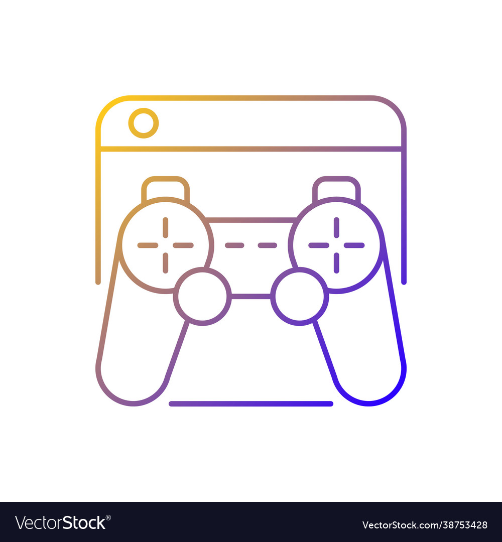 Game platforms gradient linear icon Royalty Free Vector