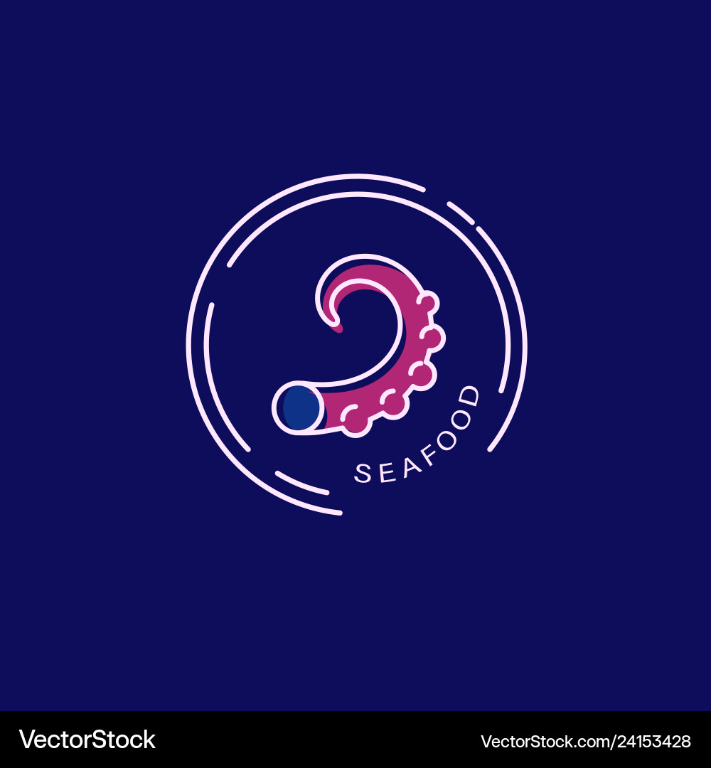 Icon and logo for seafood restaurant Royalty Free Vector