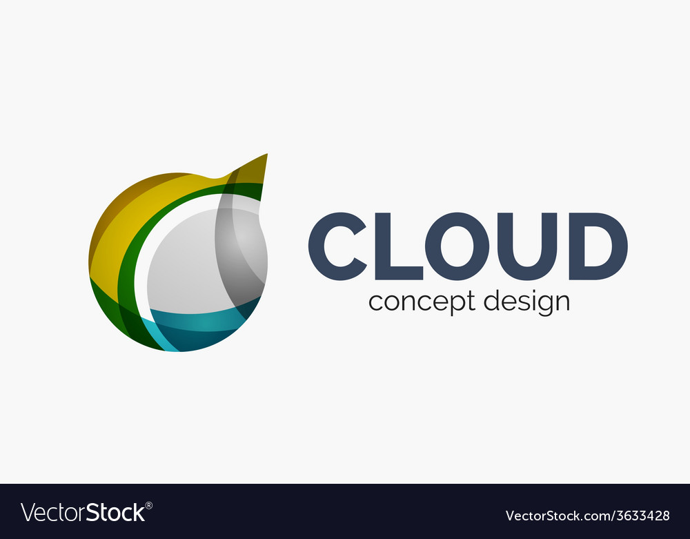 Modern cloud logo Royalty Free Vector Image - VectorStock