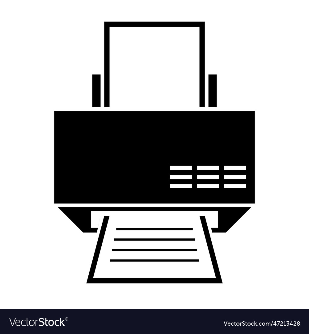 Printer icon design template Royalty Free Vector Image
