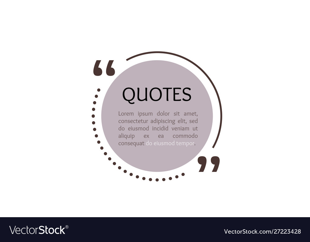 Quote Text Box Circle Bubble For Comment Mark Vector Image
