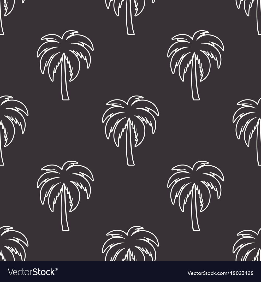 Seamless pattern with palm trees palm tree Vector Image