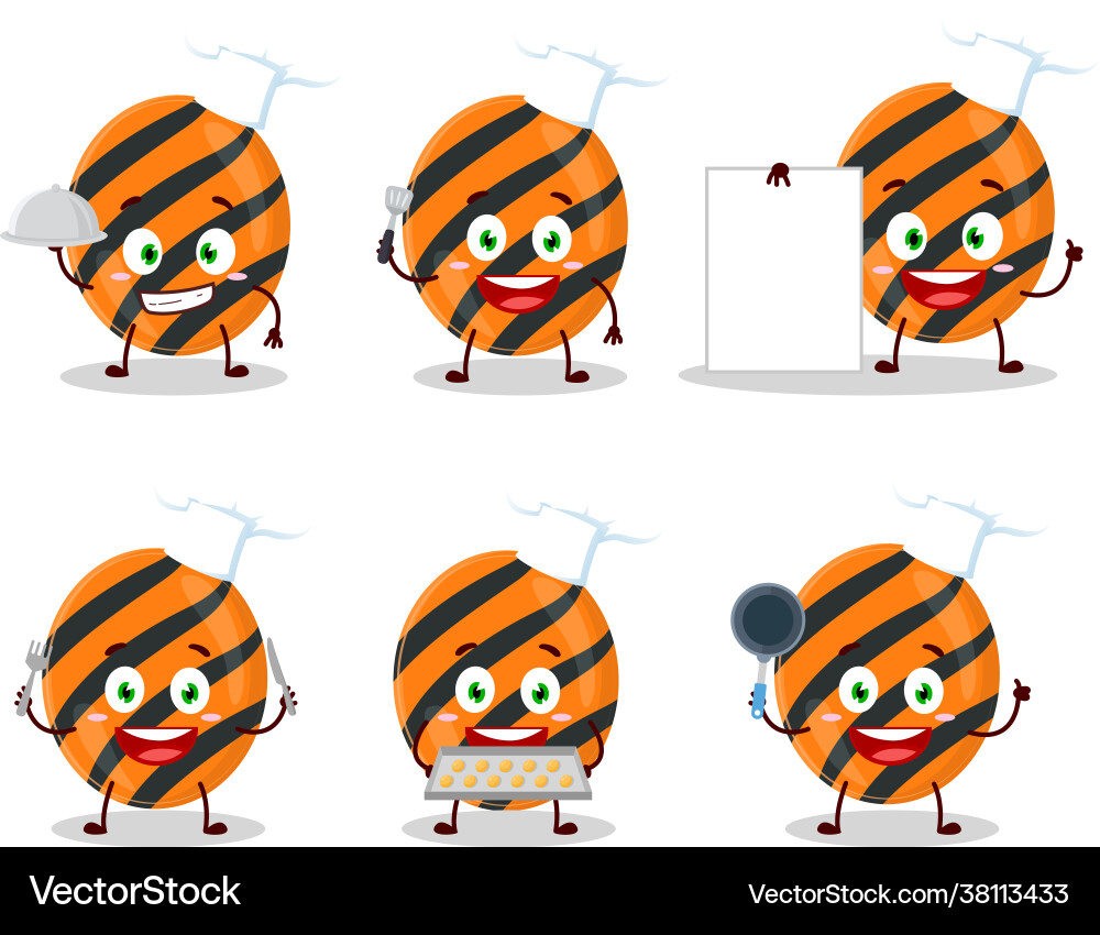 Cartoon character halloween stripes candy Vector Image