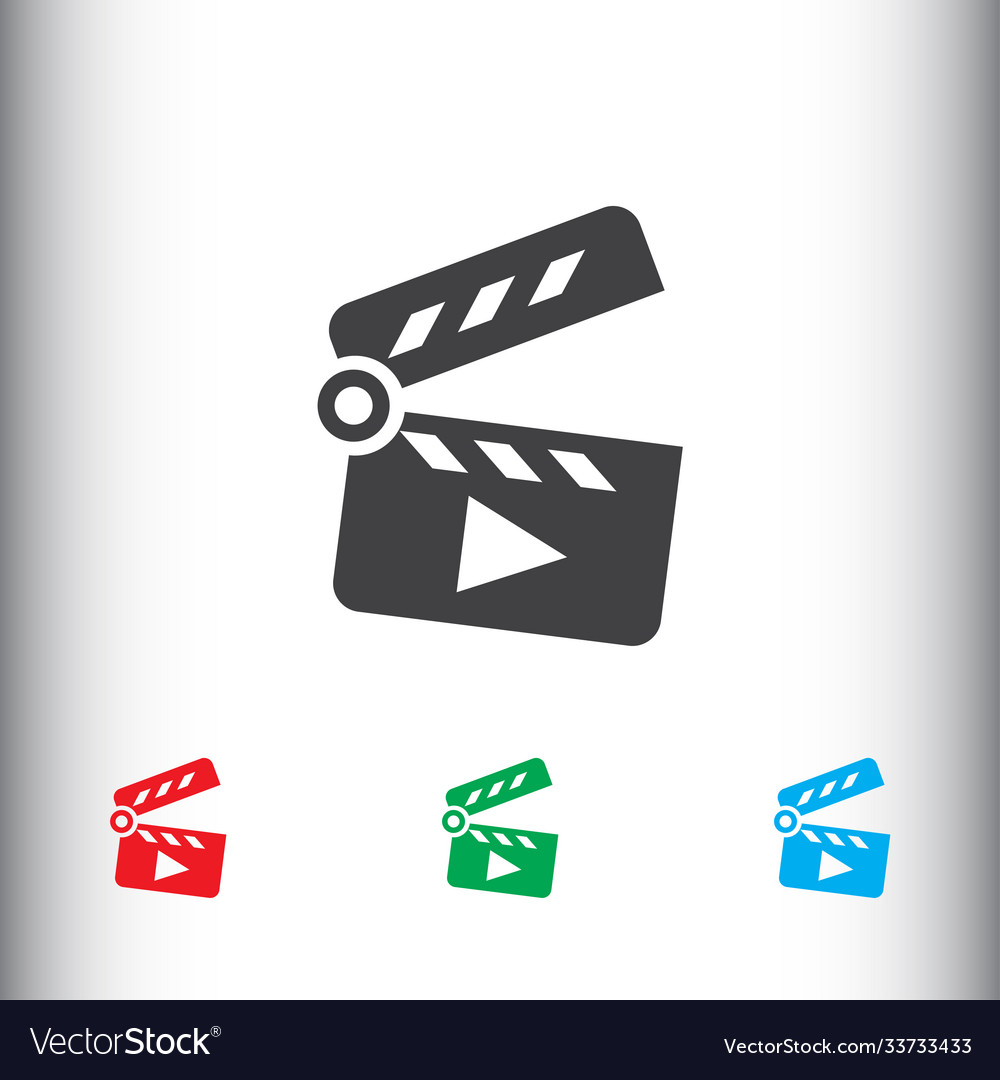 Clapper icon Royalty Free Vector Image - VectorStock