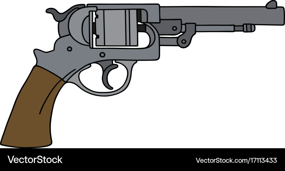 Classic american revolver Royalty Free Vector Image