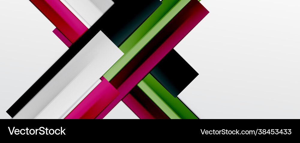 Color abstract lines trendy geometric background Vector Image