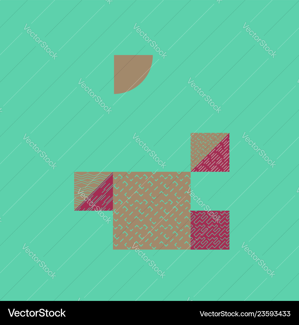 Geometric design with shapes in the style Vector Image