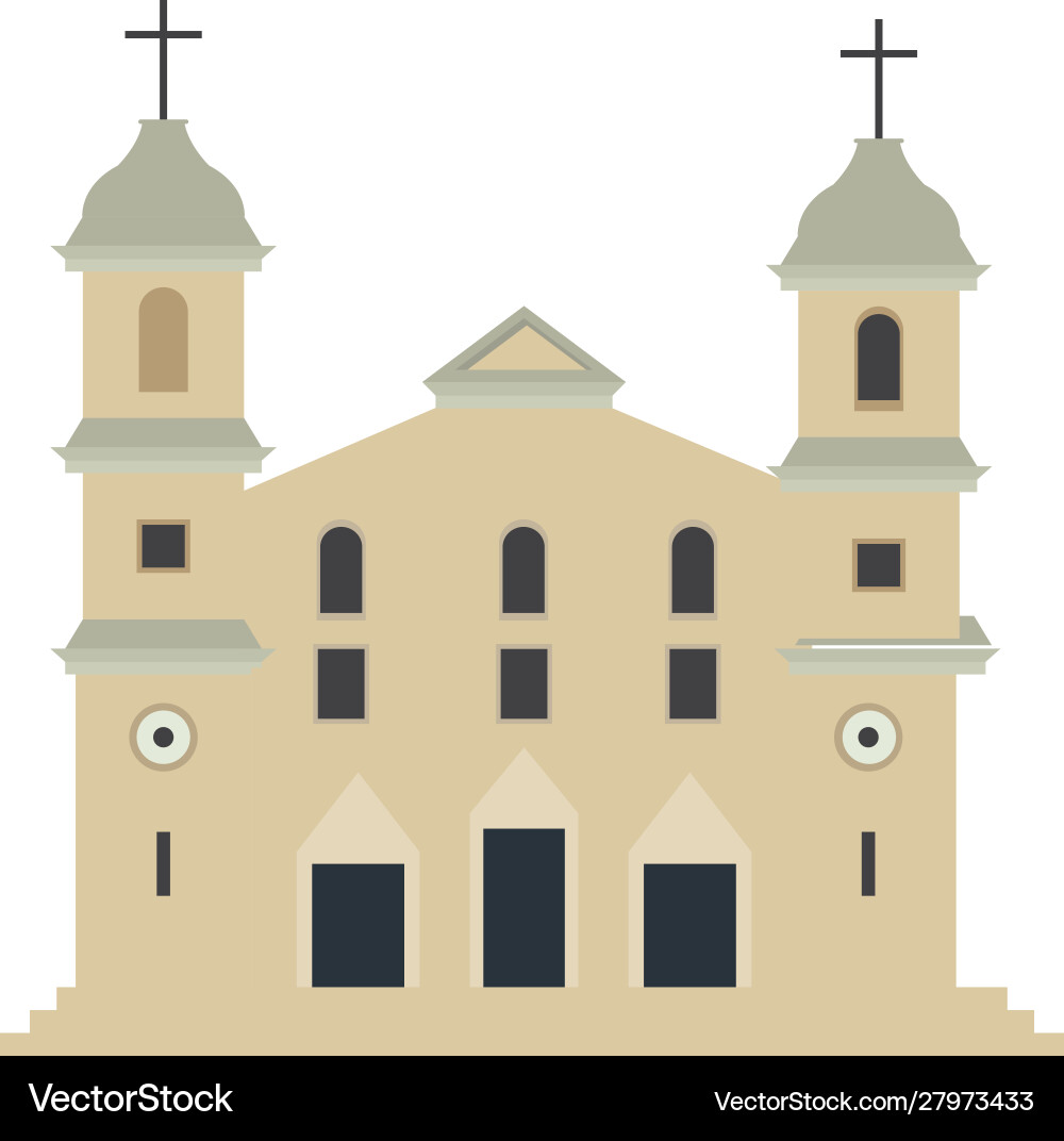 Isolierte traditionelle Kirche Lizenzfreies Vektorbild