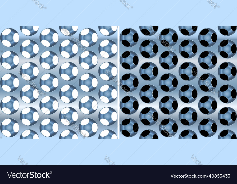 Metallic volumetric tech pattern Royalty Free Vector Image
