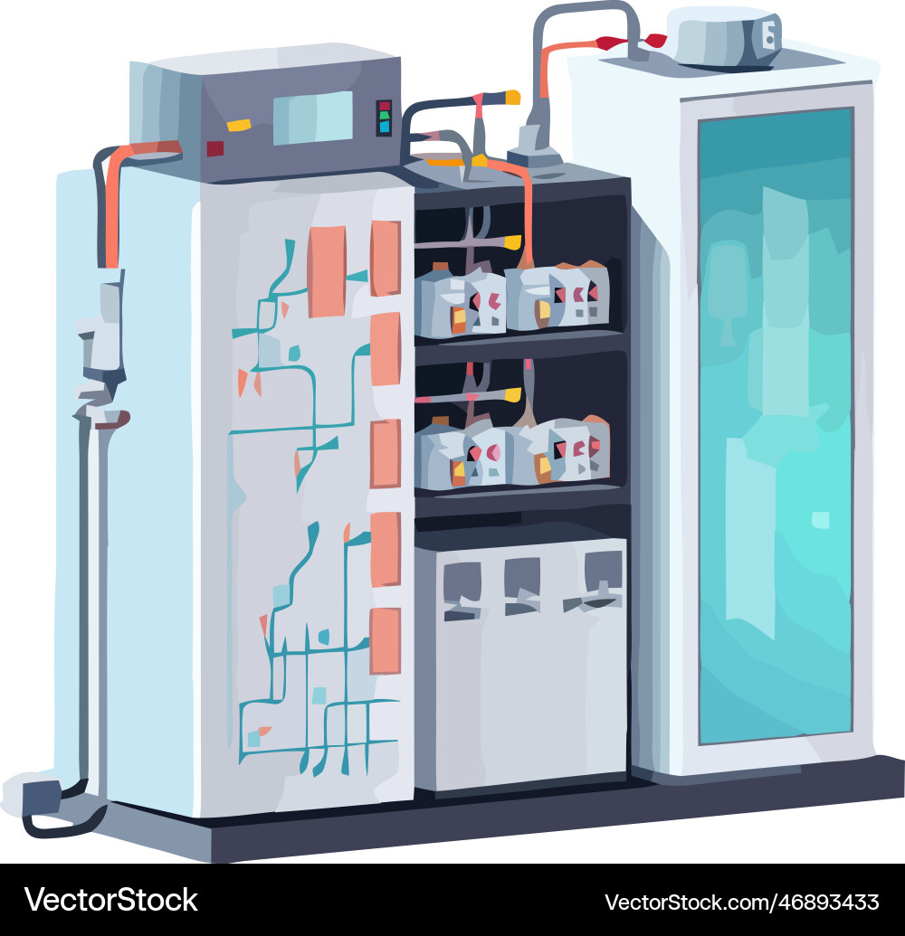 Modern machinery in the industry Royalty Free Vector Image