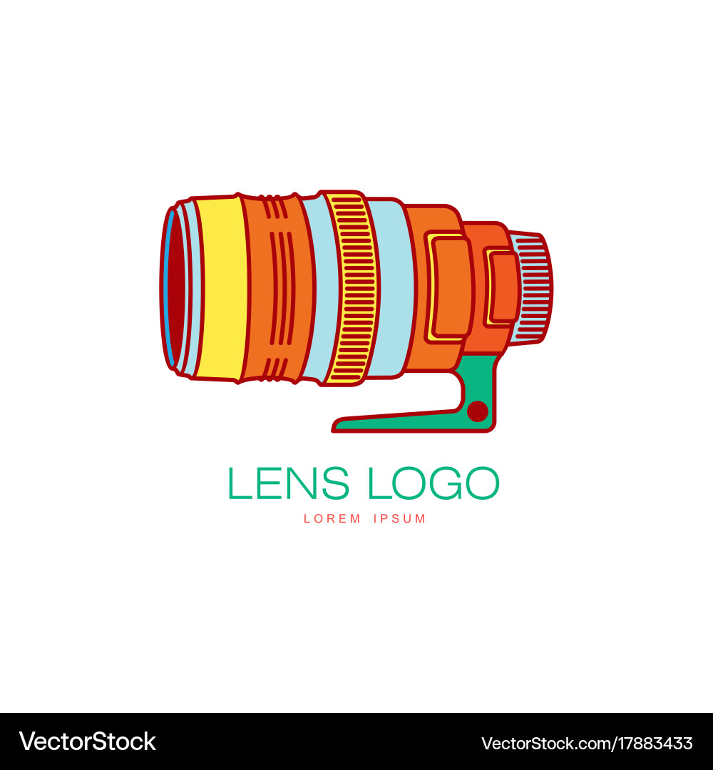 Photo camera lens icon isolated Royalty Free Vector Image