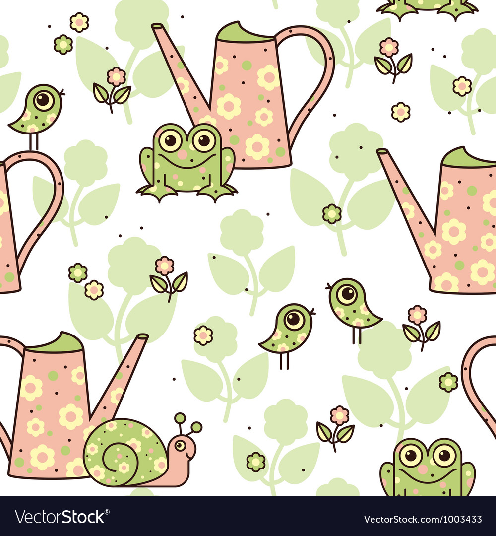 Seamless garden pattern Royalty Free Vector Image