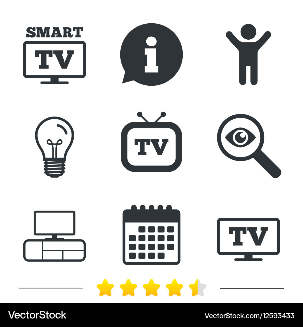 Smart TV mode icon Retro television symbol Vector Image