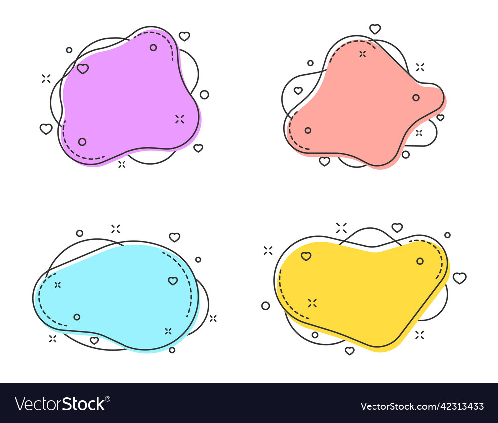 Trendy color fluid bubble shapes Royalty Free Vector Image