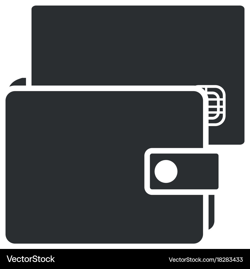 Wallet money with credit card Royalty Free Vector Image