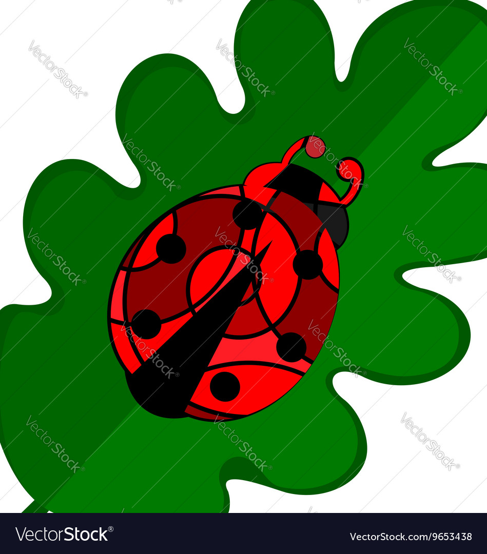Abstract large ladybug Royalty Free Vector Image