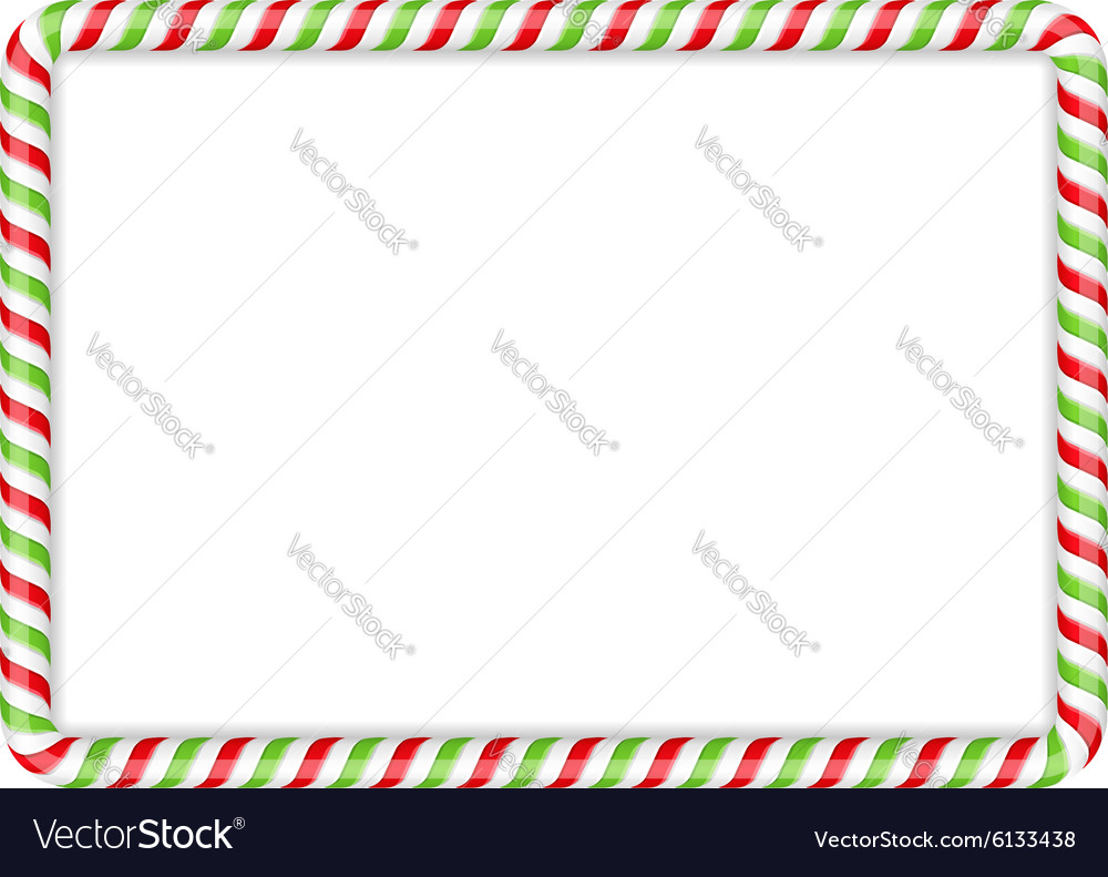 Candy cane frame Royalty Free Vector Image - VectorStock