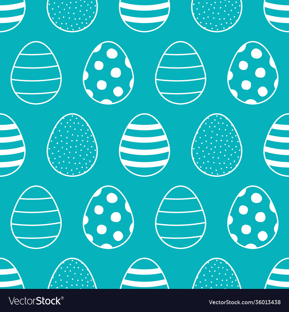 Decorated easter eggs pattern Royalty Free Vector Image