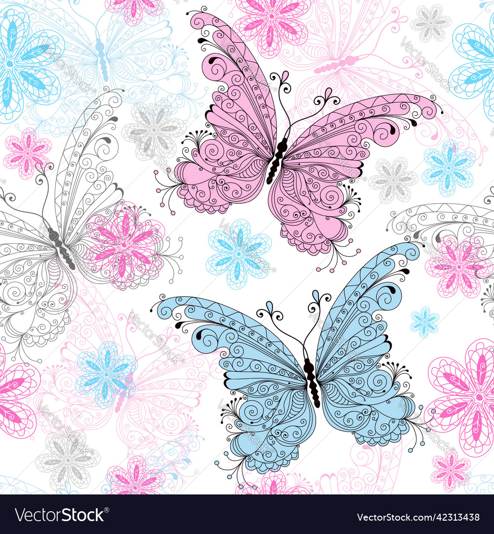 Delicate pattern with openwork painted Royalty Free Vector