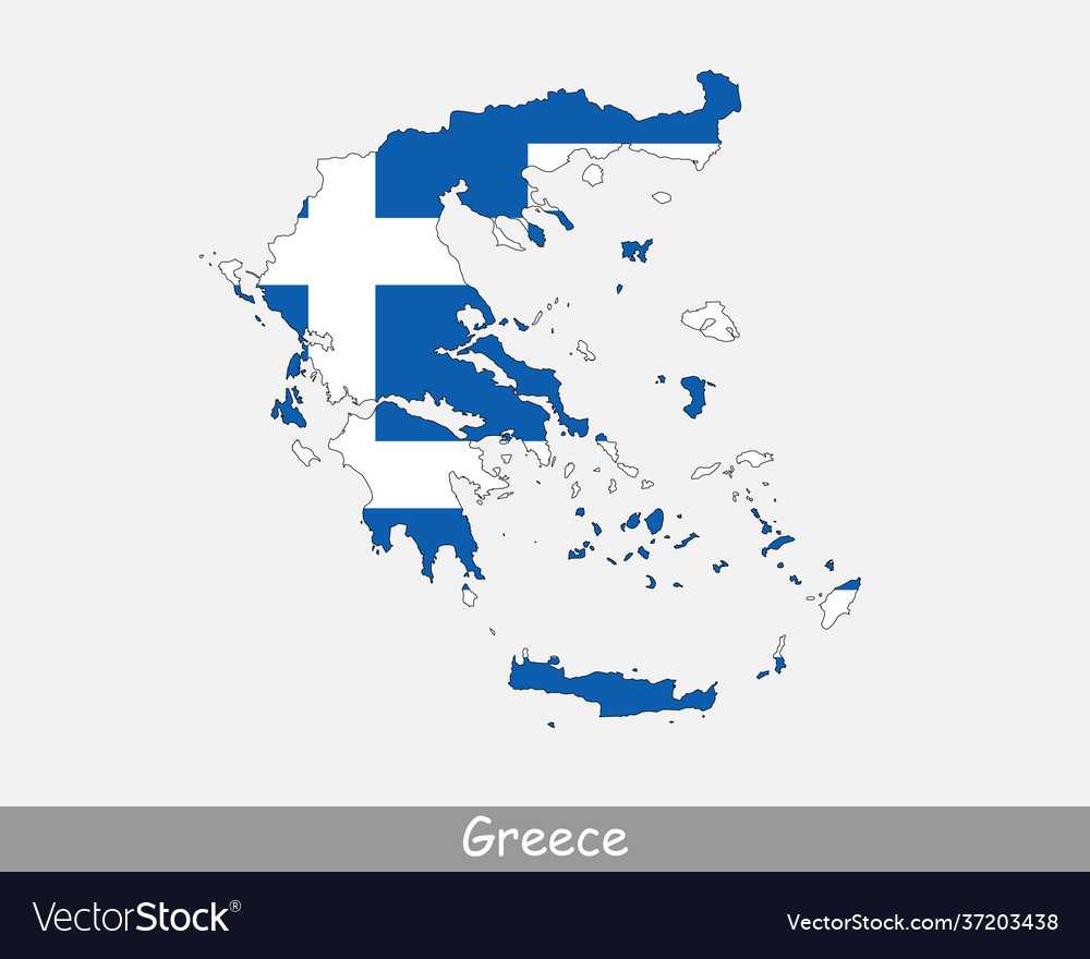Greece map flag Royalty Free Vector Image - VectorStock Greece map flag Royalty Free Vector Image - VectorStock